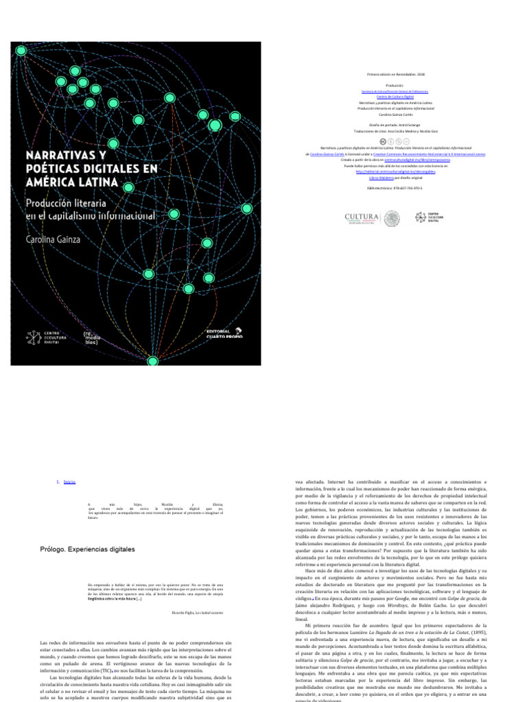 Gainza Cortés, Carolina - Narrativas y Poéticas Digitales en América ...