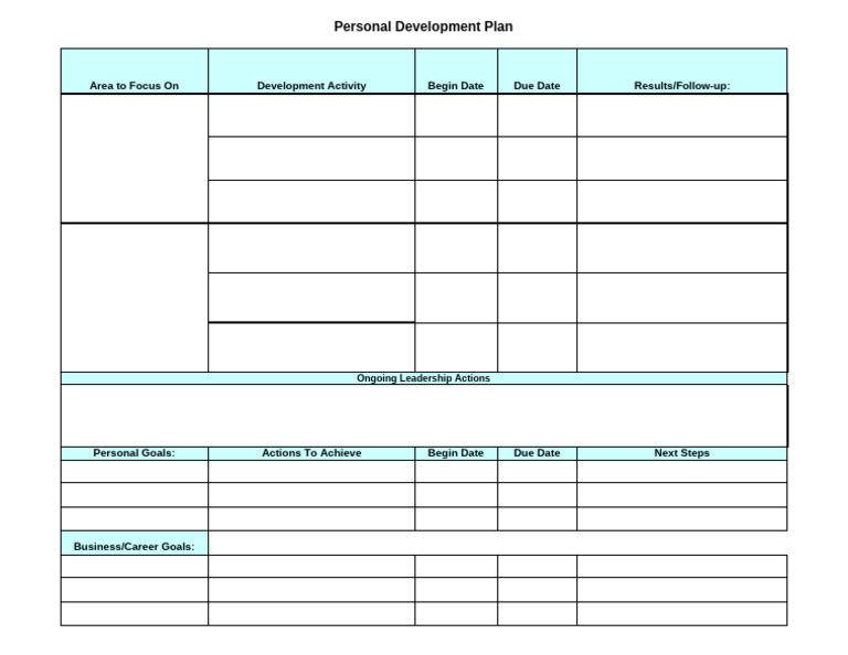 Personal Development Plan | PDF