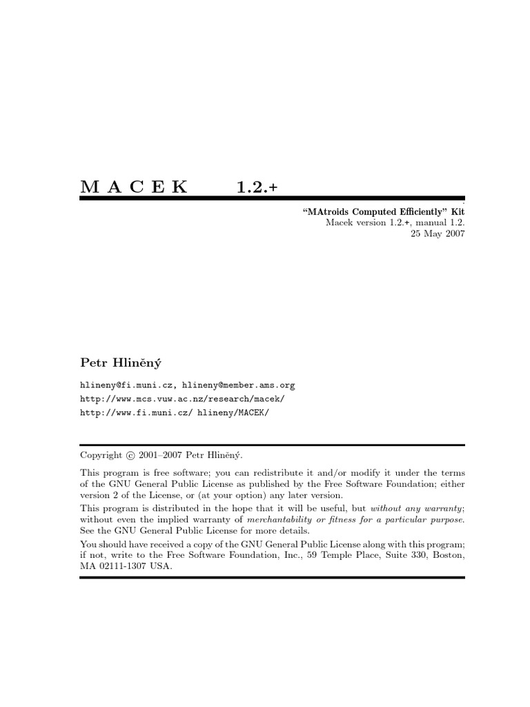 Macek | PDF | Command Line Interface | Computer File