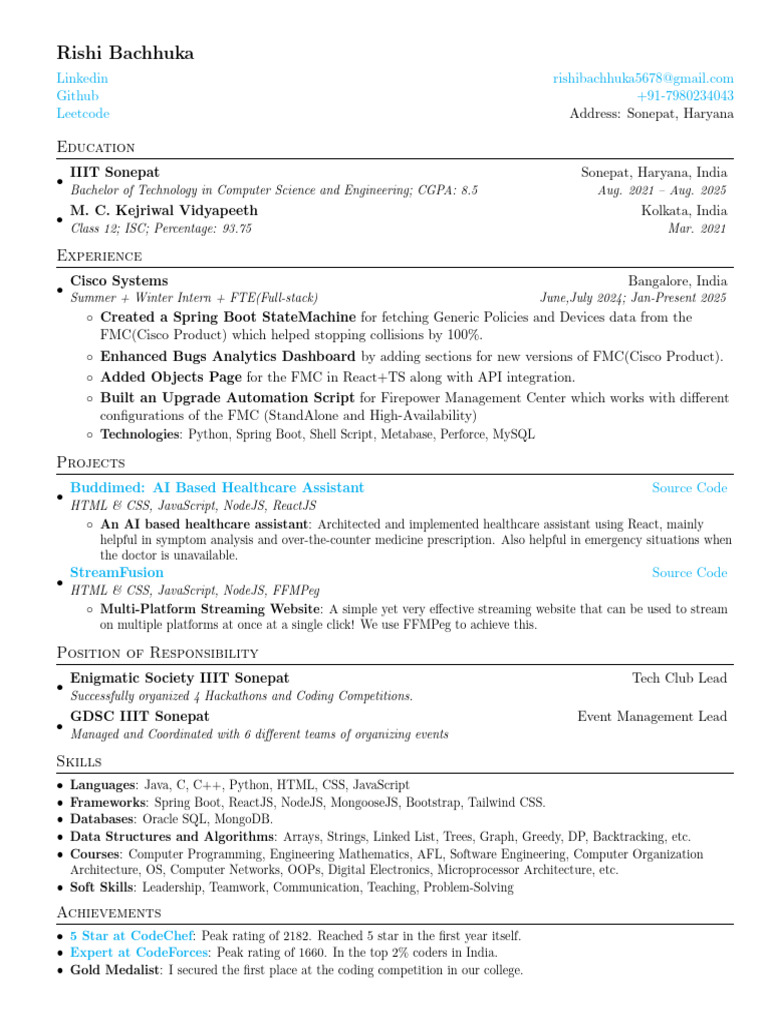 Rishi Resume | PDF | Java Script | Computer Programming