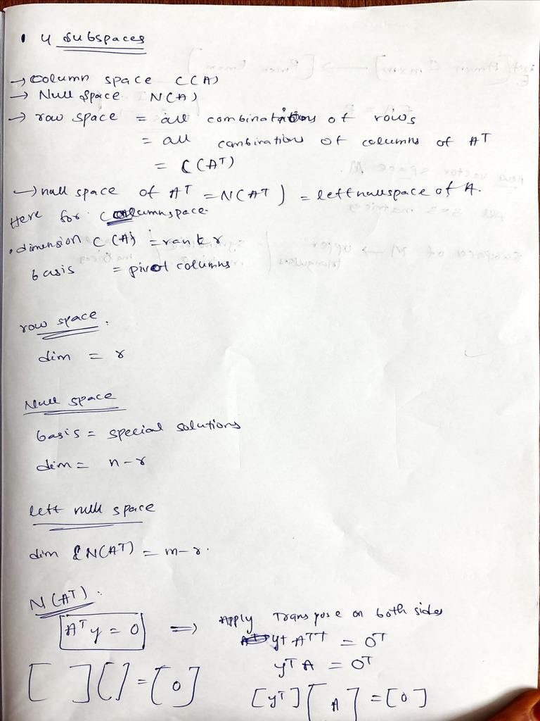 Linear Algebra Lec 10 | PDF
