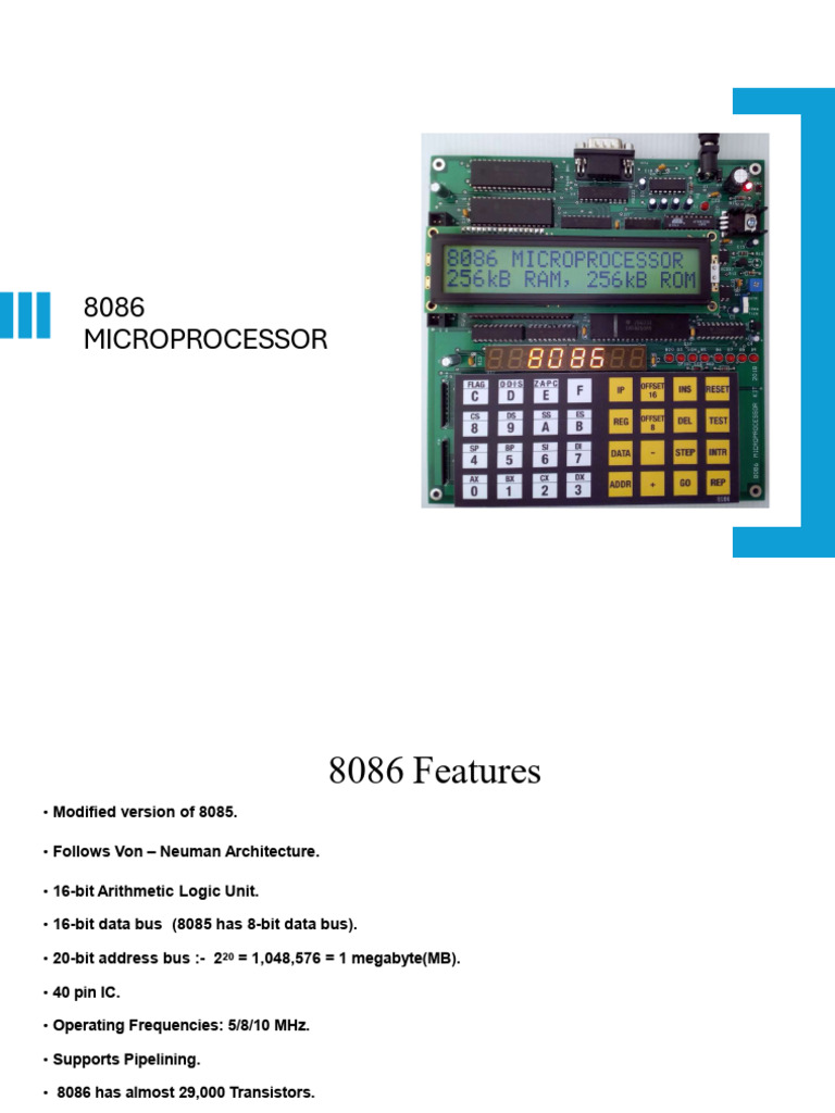 Overview of 8086 Microprocessor Architecture | PDF | Digital ...