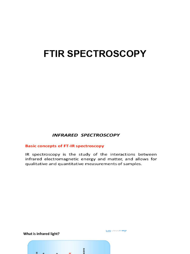 Unit- 3 Ftir Spectroscopy | PDF