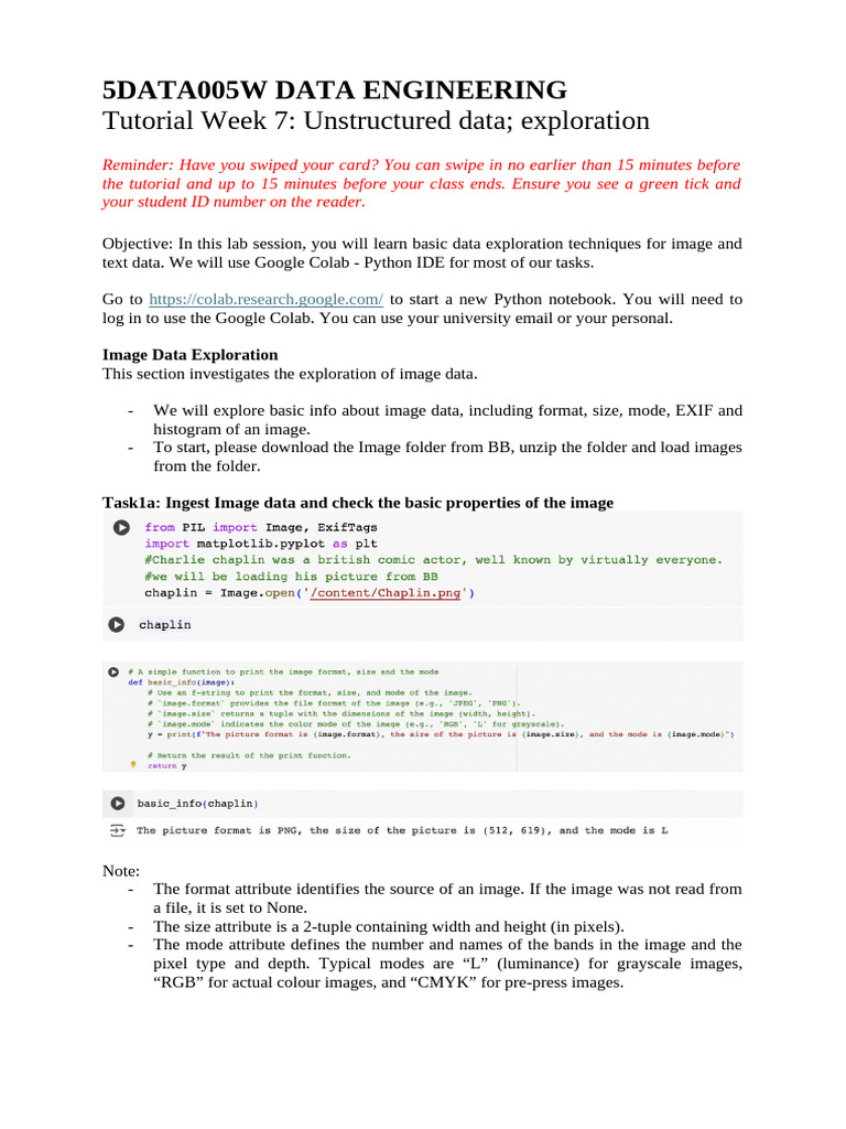 Tutorial WK7 | PDF | Computer File | Image Processing