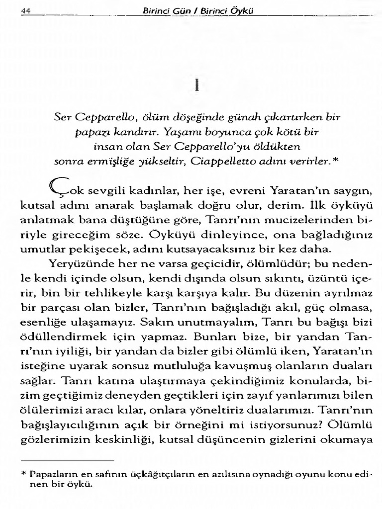 Decameron - Giovanni Boccaccio - 1. Cilt - 44-57 | PDF