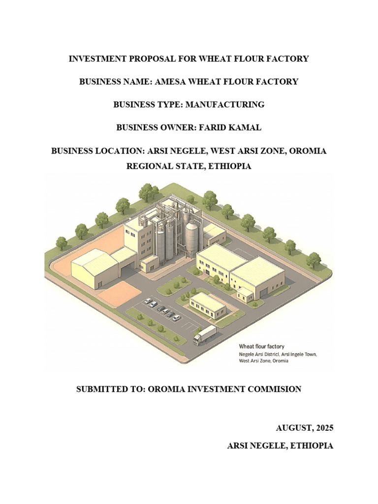 Project Proposal (Business Plan) For Wheat Flour Factory in Negele Arsi ...