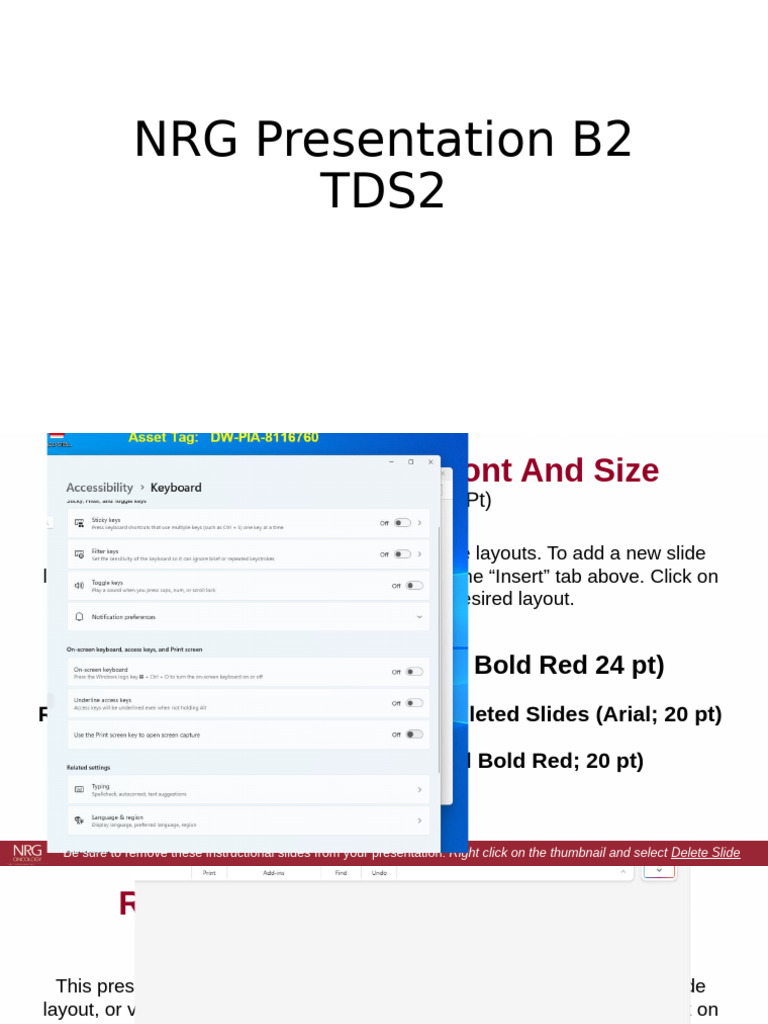 NRG Presentation B2 | PDF | Arial | Typography