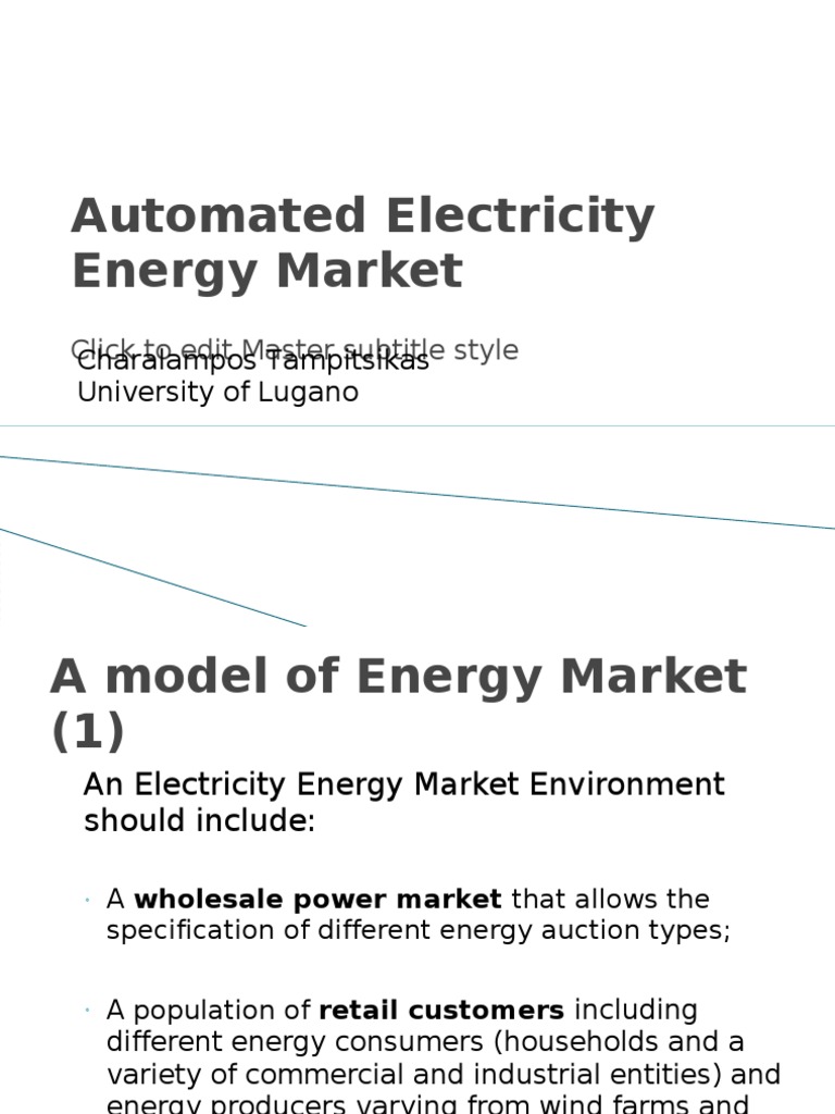 Liberalized Electricity Energy Market | PDF | Energy Market | Market ...