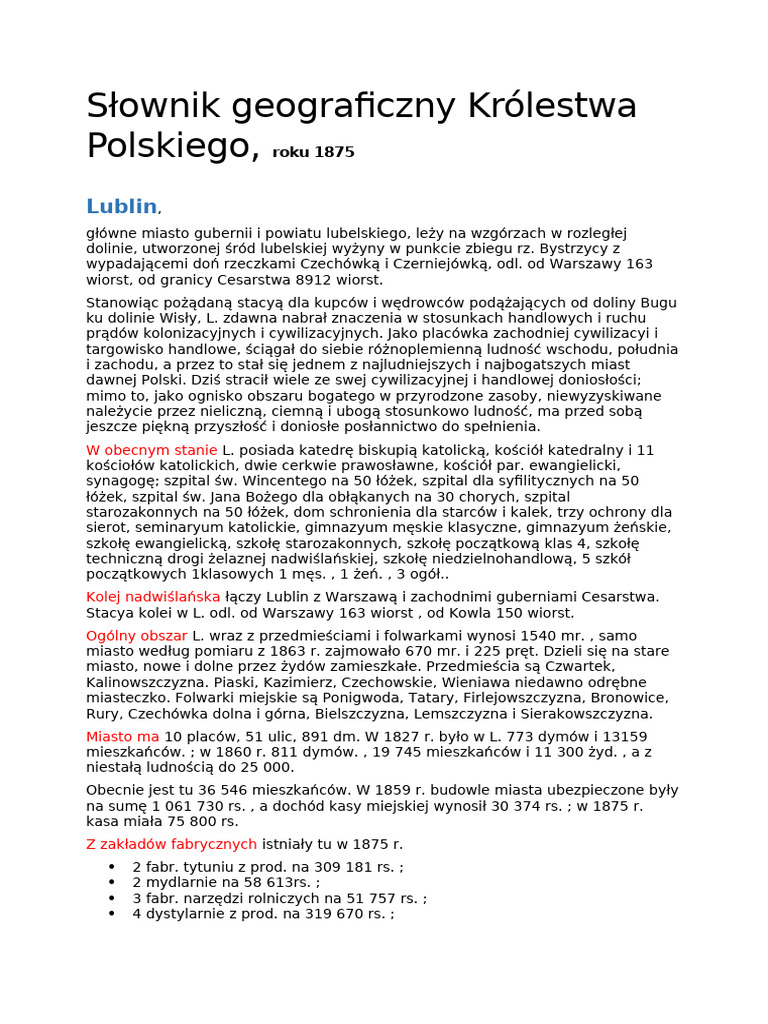 Lublin 1875 | PDF