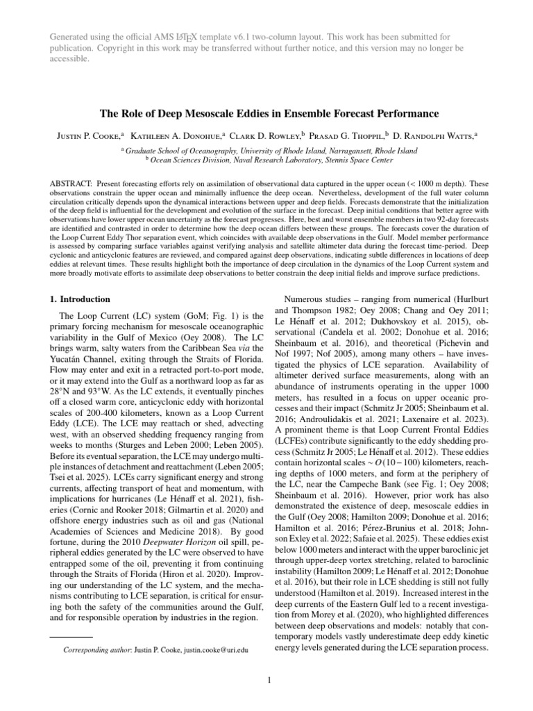 Oscillation Quenching Induced | PDF | Hydrography | Oceanography