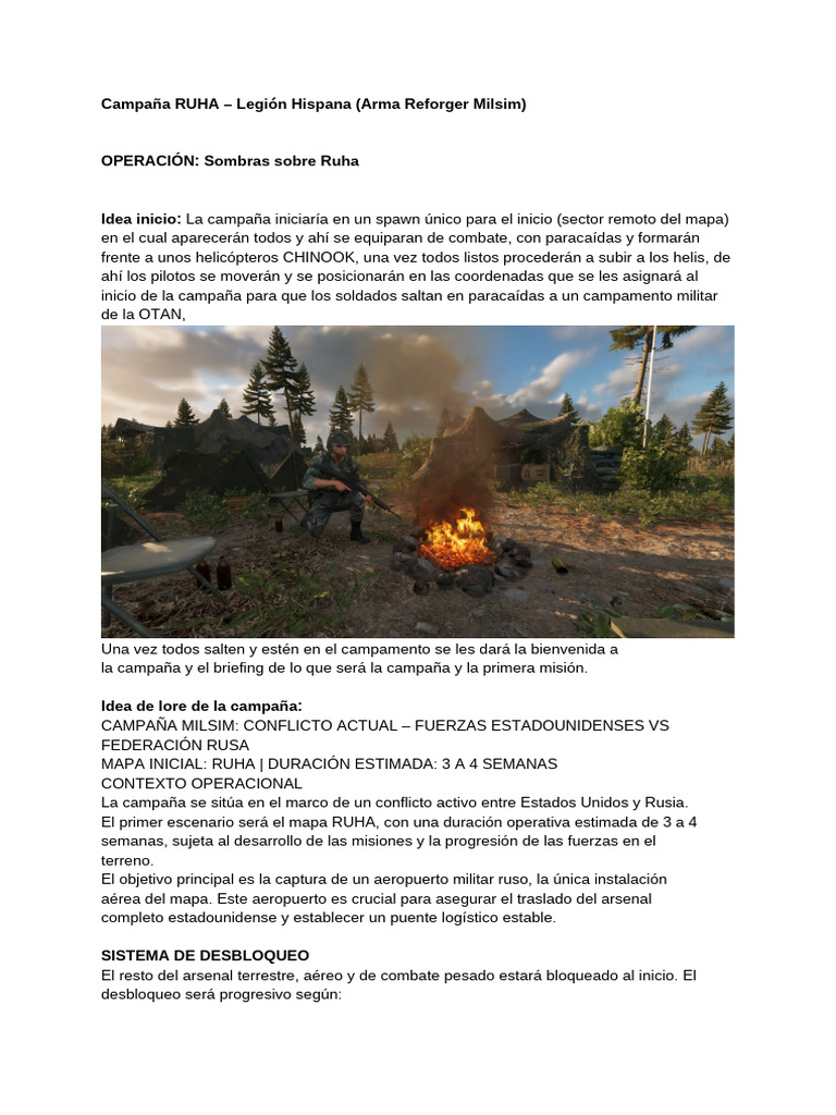 Campaña RUHA - Legión Hispana (Arma Reforger Milsim) | PDF ...