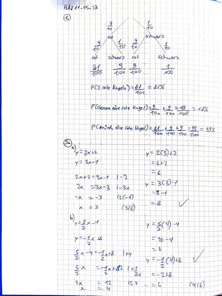 Mathe HA 11.05.23 | PDF