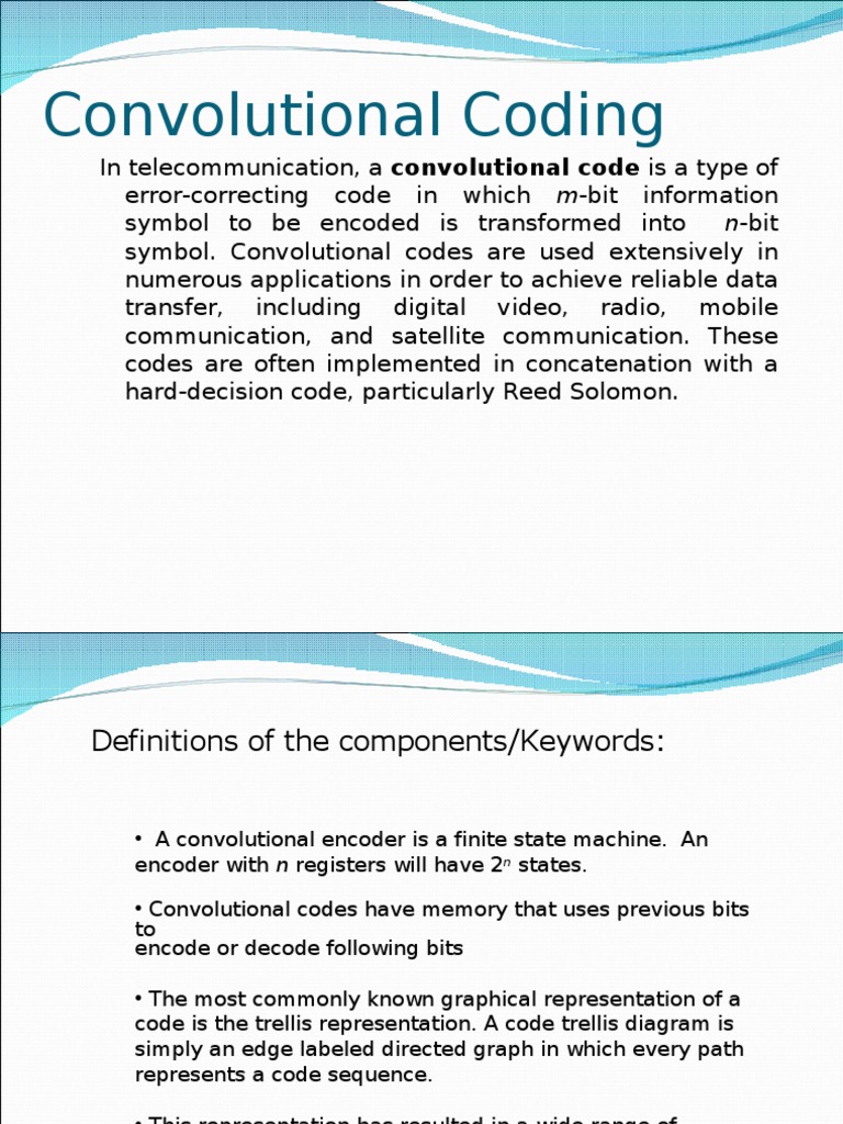 Convolutional Coding Pdf Forward Error Correction Code