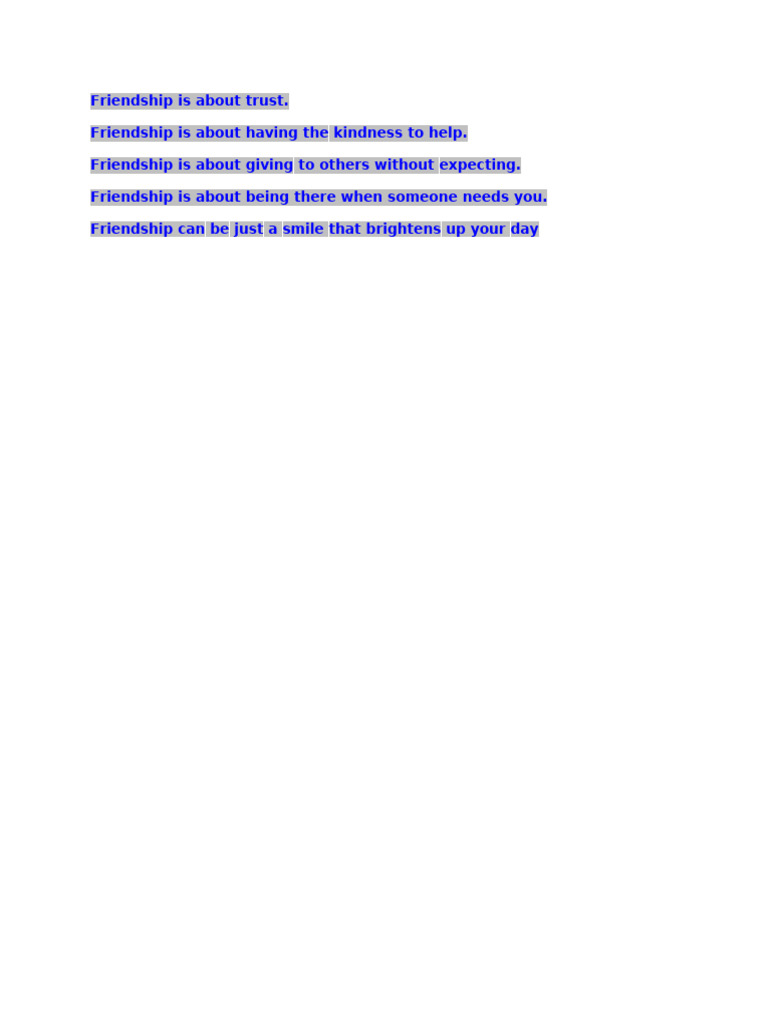 Friendship - WPS Office | PDF