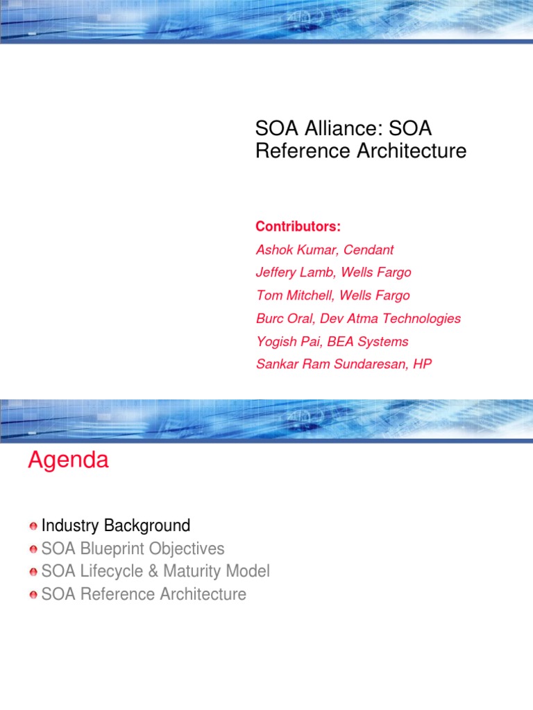 SOA Reference Architecture Presentation.291115456 | PDF | Service ...