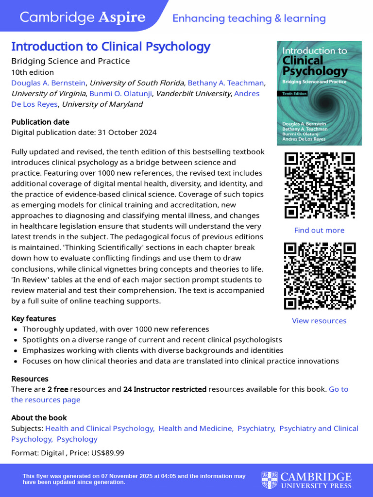 Introduction to Clinical Psychology | PDF | Clinical Psychology | Psychology