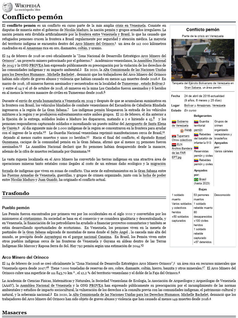 Conflicto Pemón | PDF | Política de venezuela | Venezuela