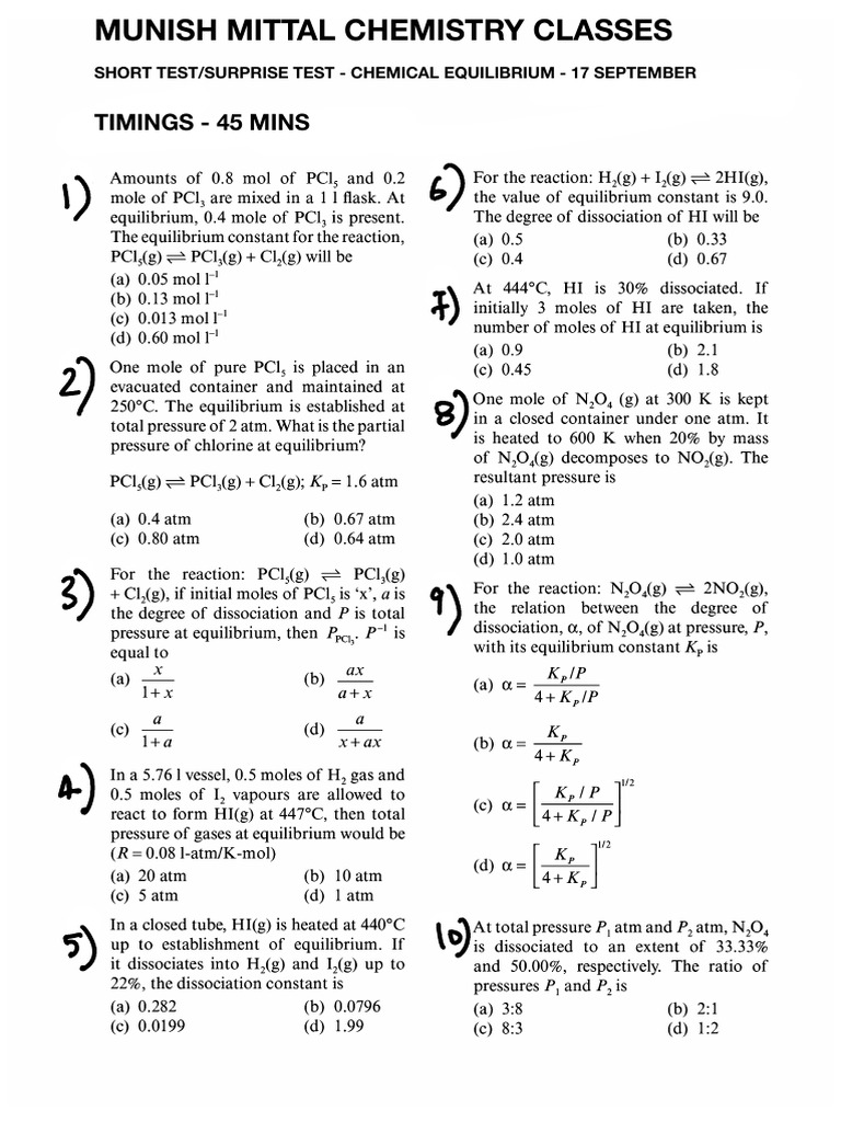 Chem Eq Worksheet | PDF