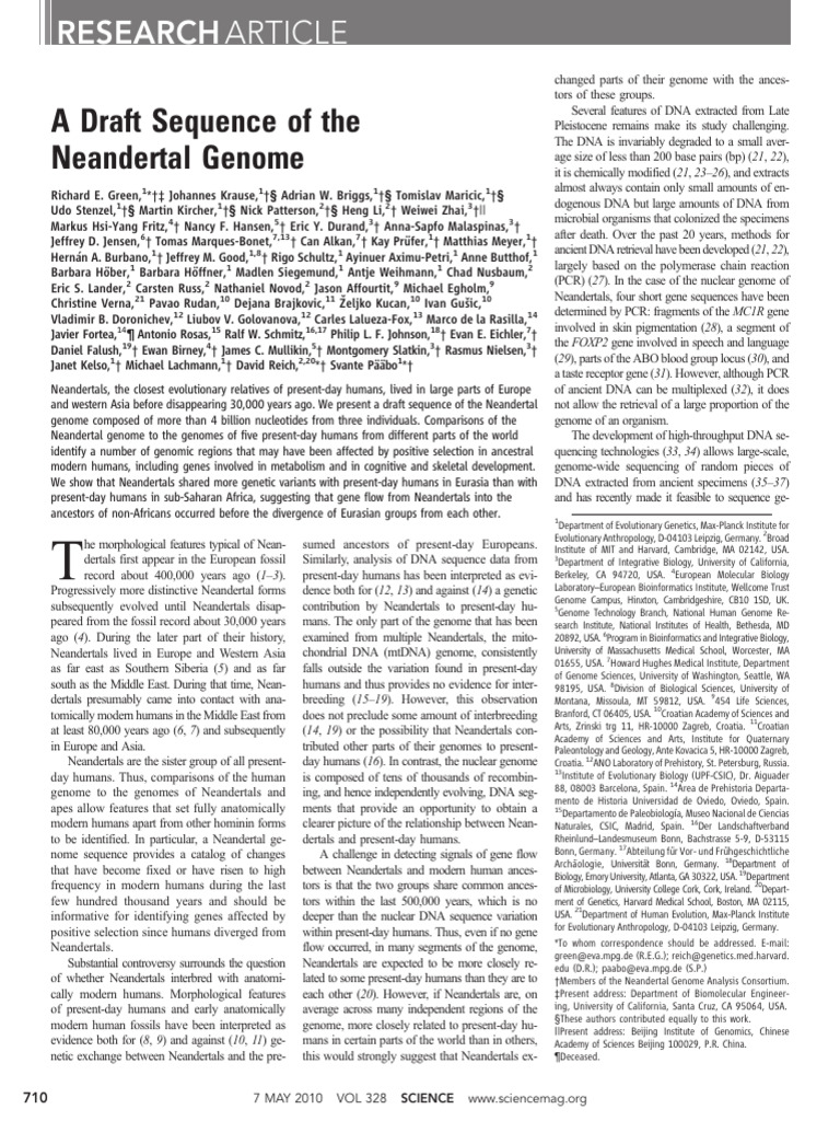 A Draft Sequence of The | PDF | Dna Sequencing | Mitochondrial Dna