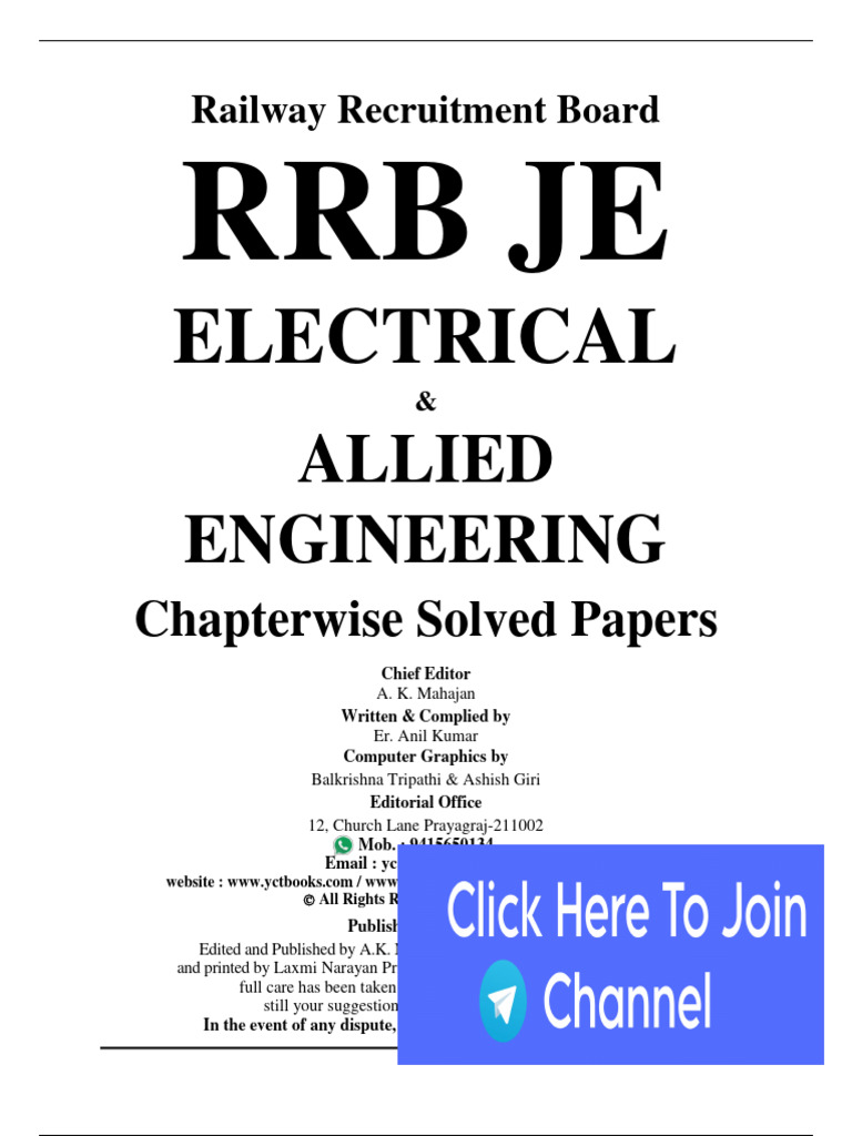 2875 RRB Je Electrical and Allied Engineering Chapterwise Solved | PDF | Electric Motor ...