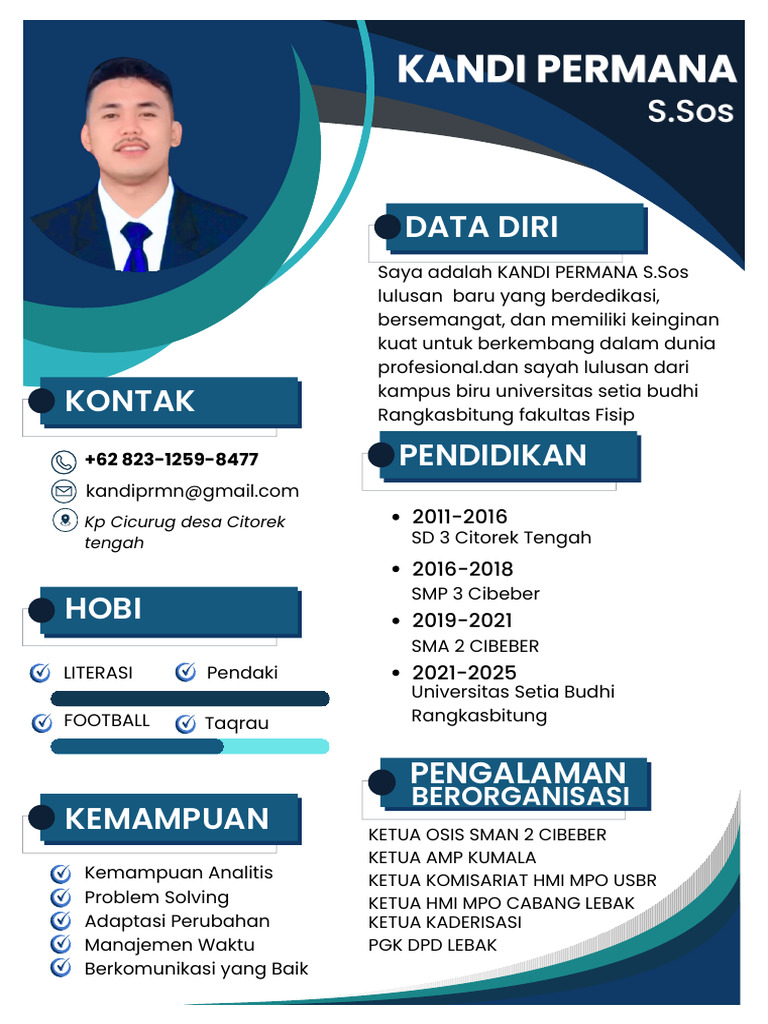 Biru Dan Putih Modern Profesional Cv Resume Riwayat Hidup_20251119 ...