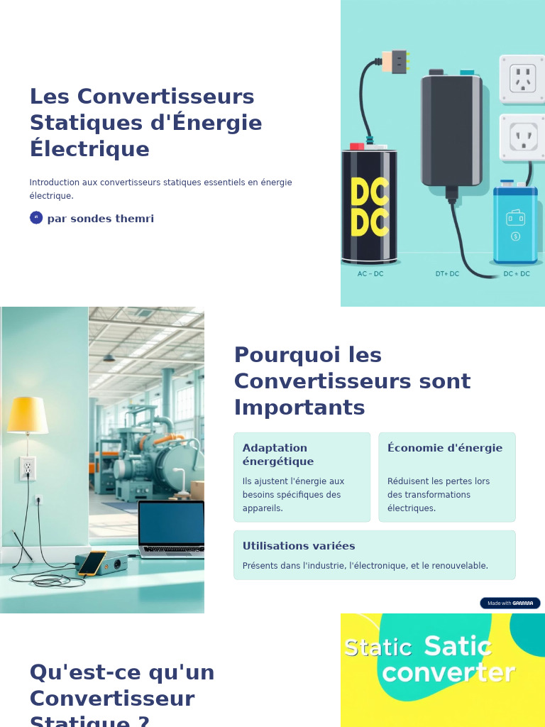 Introduction aux Convertisseurs Statique | PDF | Électricité | Courant ...