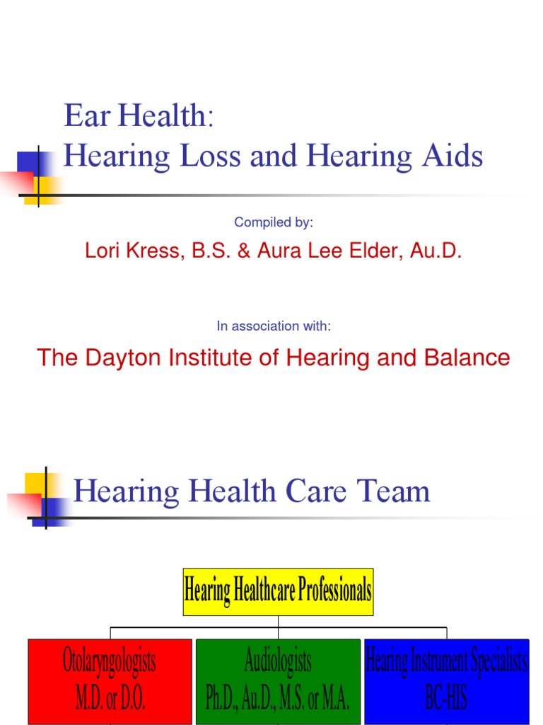 Ear Health: Hearing Loss and Hearing Aids | PDF | Hearing Loss | Audiology