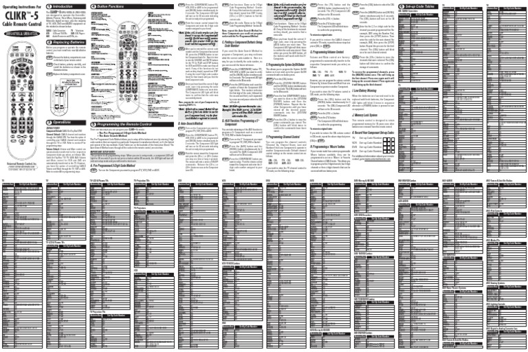 MetroCast Remote UR5U-8700L 8720L | PDF | Set Top Box | Videocassette ...