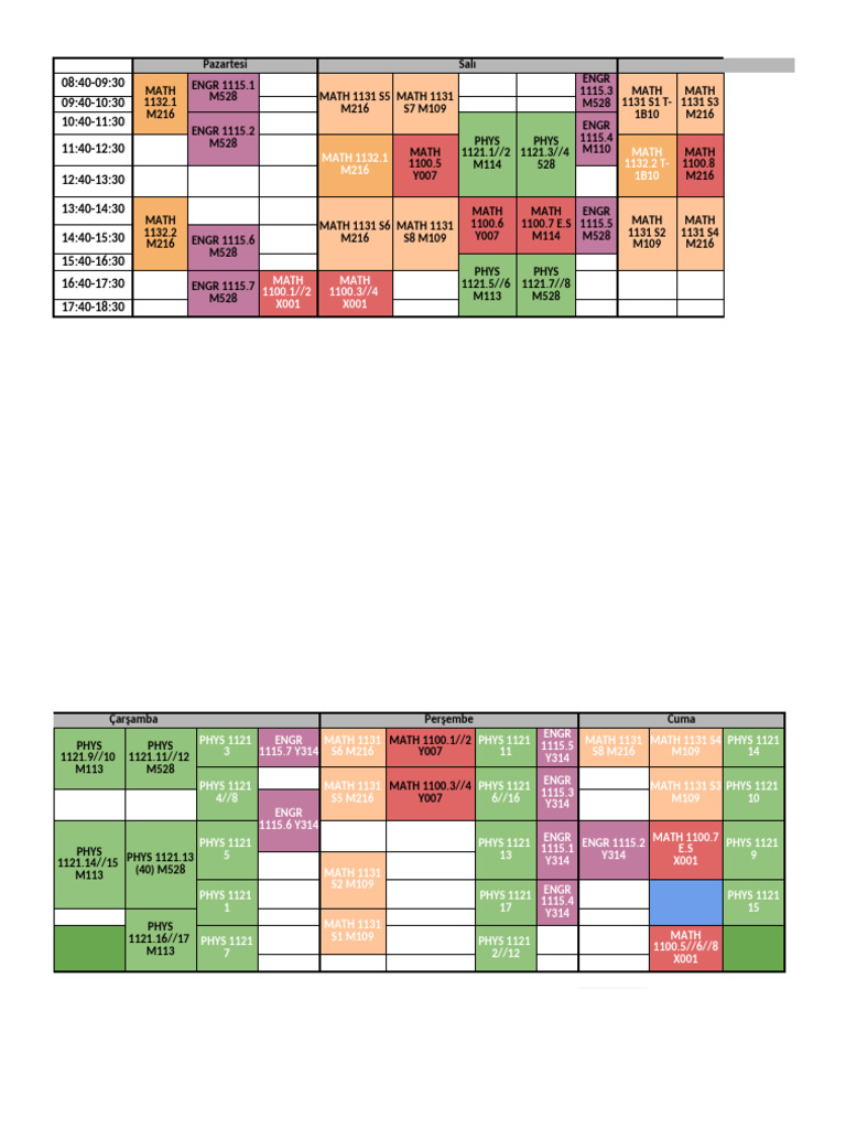 ESE 2025-2026 Guz Ders-Programi v2 | PDF