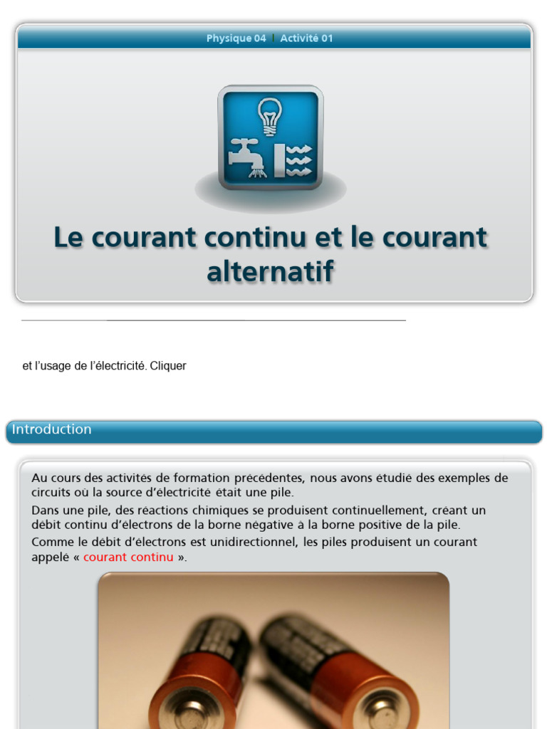 Courant continu et alternatif en électricité | PDF | Transformateur ...