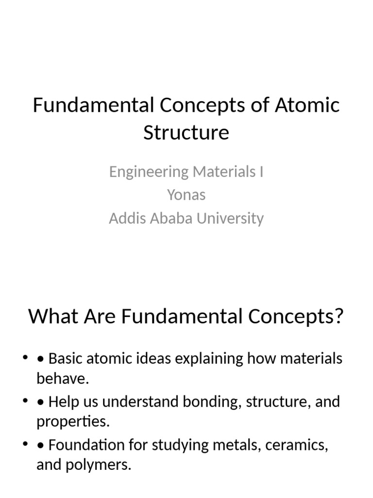 Fundamental Concepts Yonas | PDF