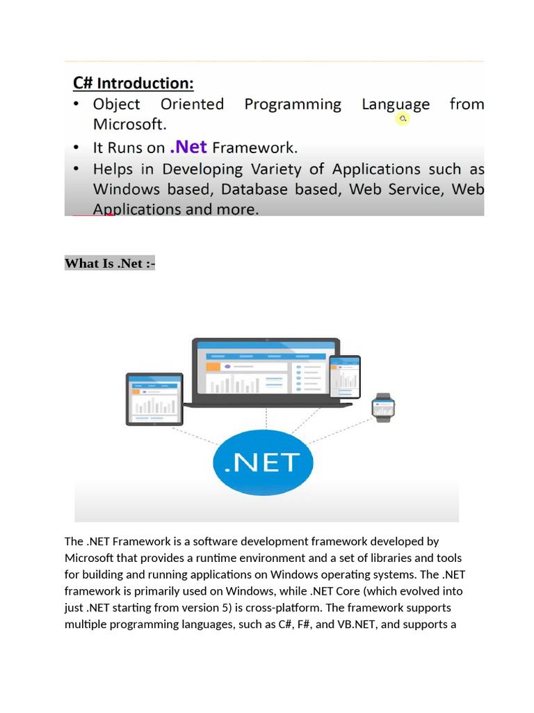 C# | PDF | C Sharp (Programming Language) | Object Oriented Programming