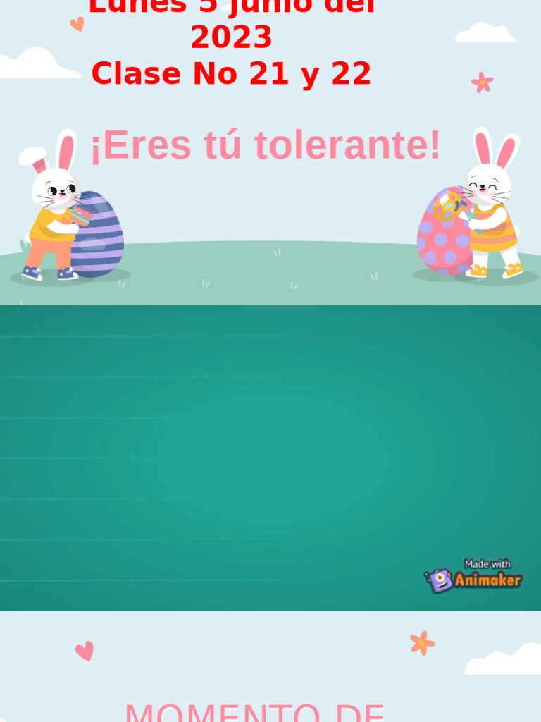 No 21 y 22 Eres Tolerante | PDF