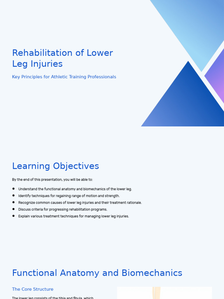 CH 22 - 23 Rehabilitation of Lower Leg, Ankle, and Foot Injuries | PDF ...