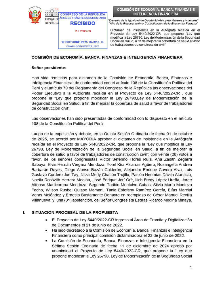 Pl 5440 (May) Insistencia | PDF | Igualdad social | Valores