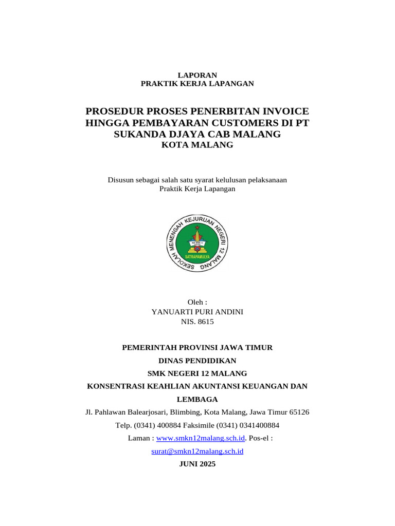 Proses Penerbitan Invoice di PT Sukanda Jaya | PDF