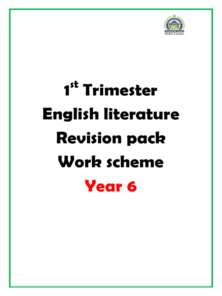 Year 6 English Literature Revision Pack | PDF
