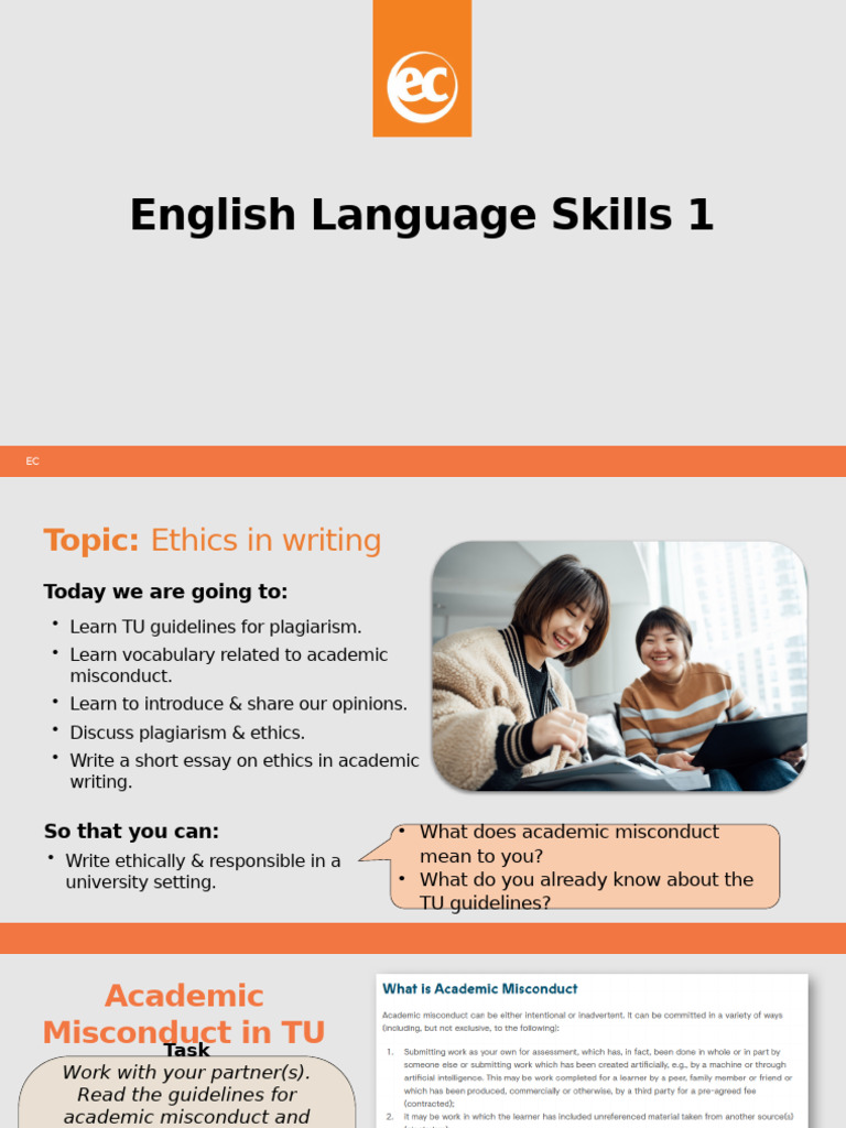 EL (Week 1 Class 1) Plagiarism and Practice | PDF | Plagiarism | Learning