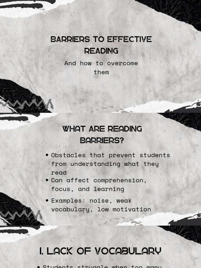 Overcoming Reading Barriers Guide | PDF