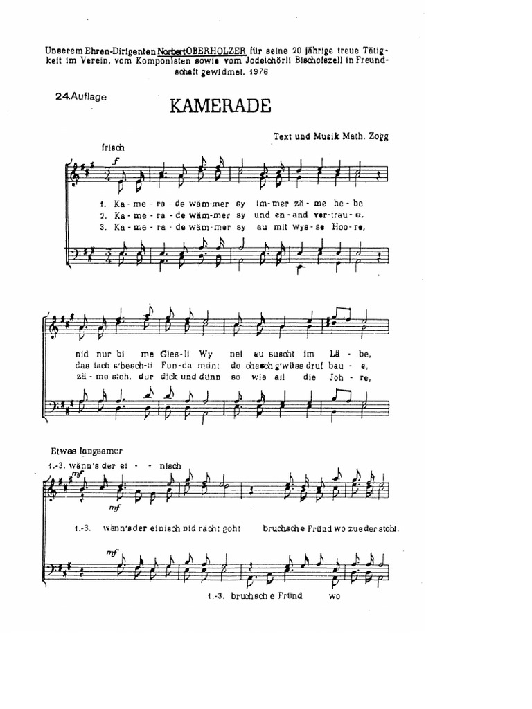 Kamerade, Math. Zogg | PDF