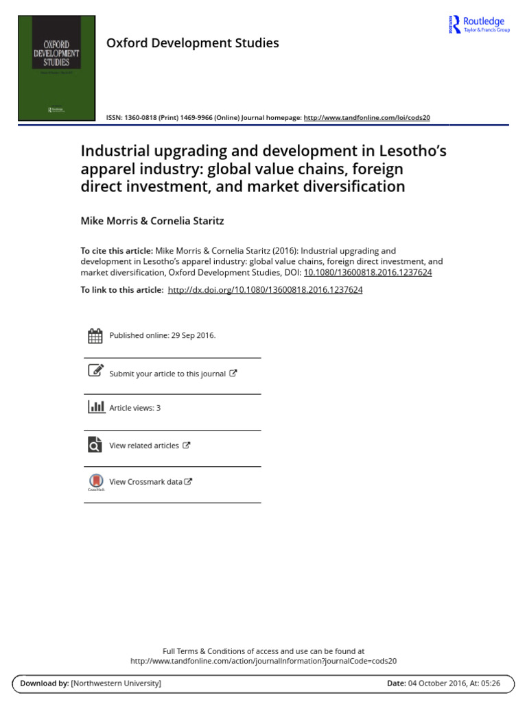 Industrial Upgrading and Development in Lesotho's | PDF | Sweater ...