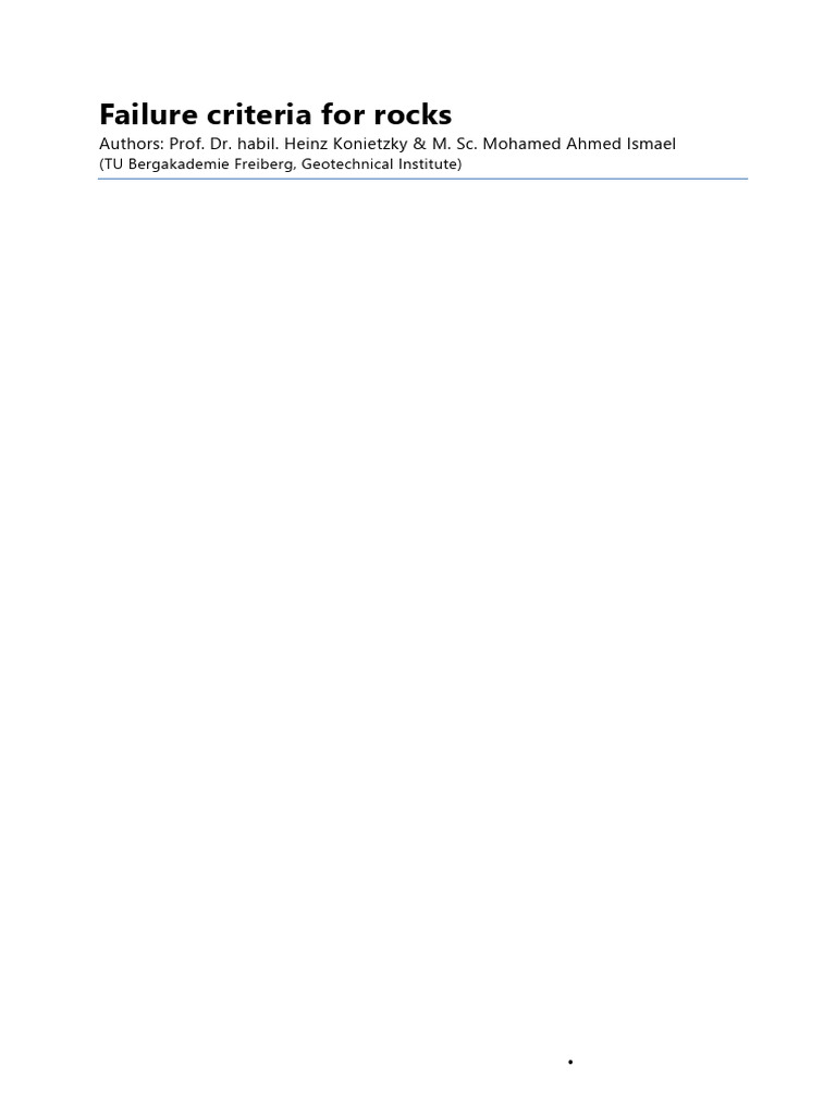Rock Failure Criteria Explained | PDF | Strength Of Materials | Fracture