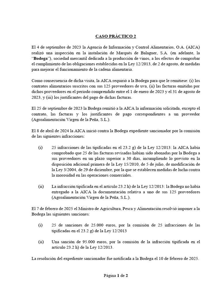 Caso Práctico 2 (Seminarios 4 y 5) | PDF | Justicia | Crimen y violencia