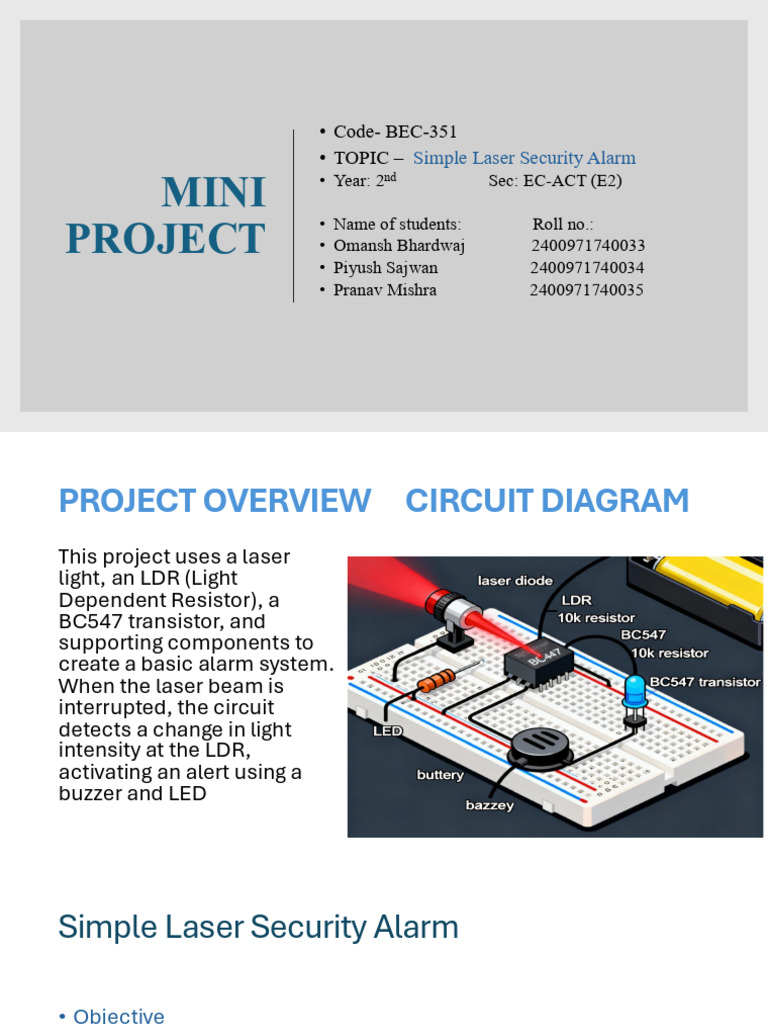 my mini_project | PDF | Security Alarm | Electrical Network