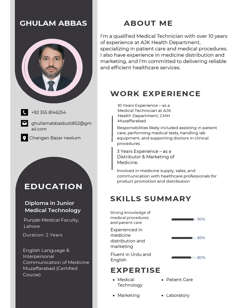 Black and Gray Simple Graphic Designer Resume(1) | PDF | Health Sciences | Public Services