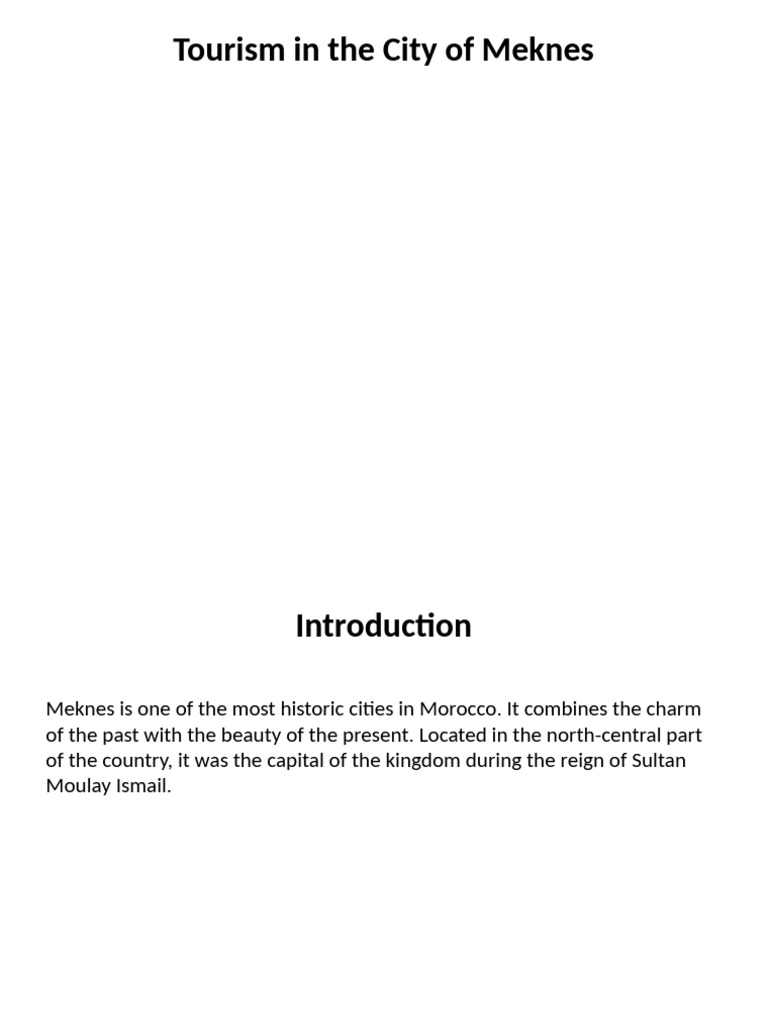 Explore Meknes: History, Nature, Culture | PDF