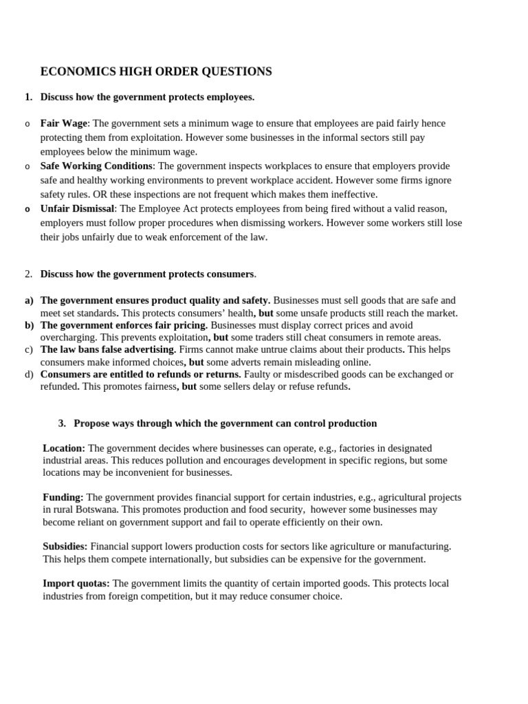High Order Questions | PDF | Taxes | Interest