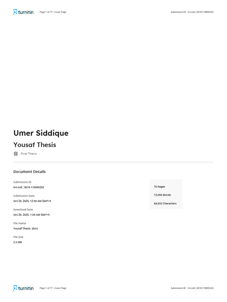 Yousaf Thesis | PDF | Citation | Quotation Mark