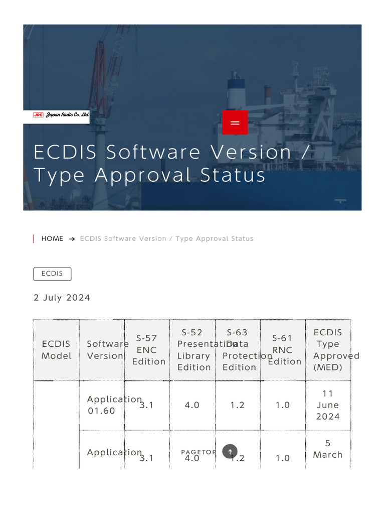 ECDIS Software Version Approval Status | PDF | Navigation