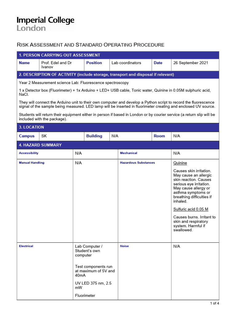 Year 2 MS Lab - 2021 | PDF | Fluorescence Spectroscopy | Allergy